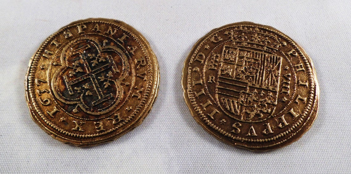 10 Spanish 100 Escudos Coins 1637 Pirates/treasure/armada/doubloons ...