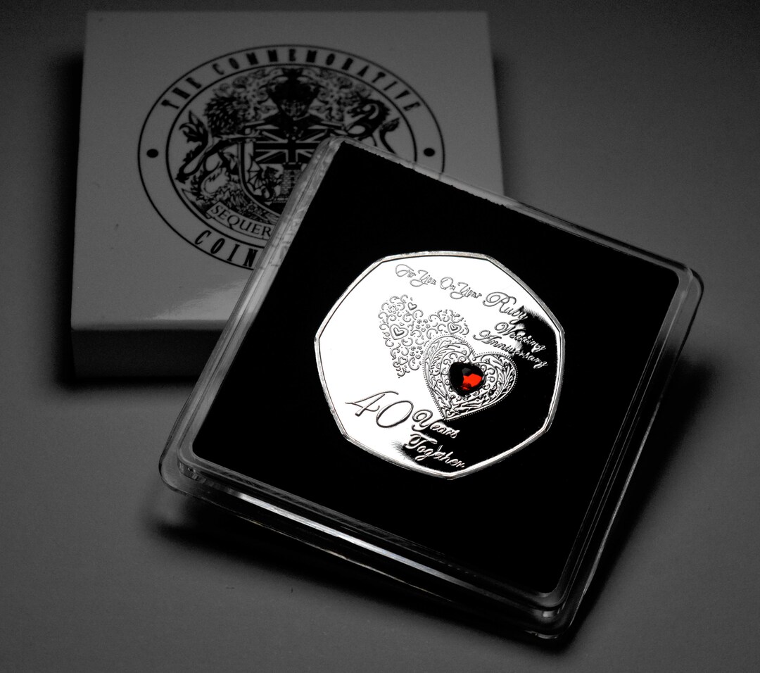 For You on Your 40th RUBY WEDDING ANNIVERSARY Silver Commemorative in ...