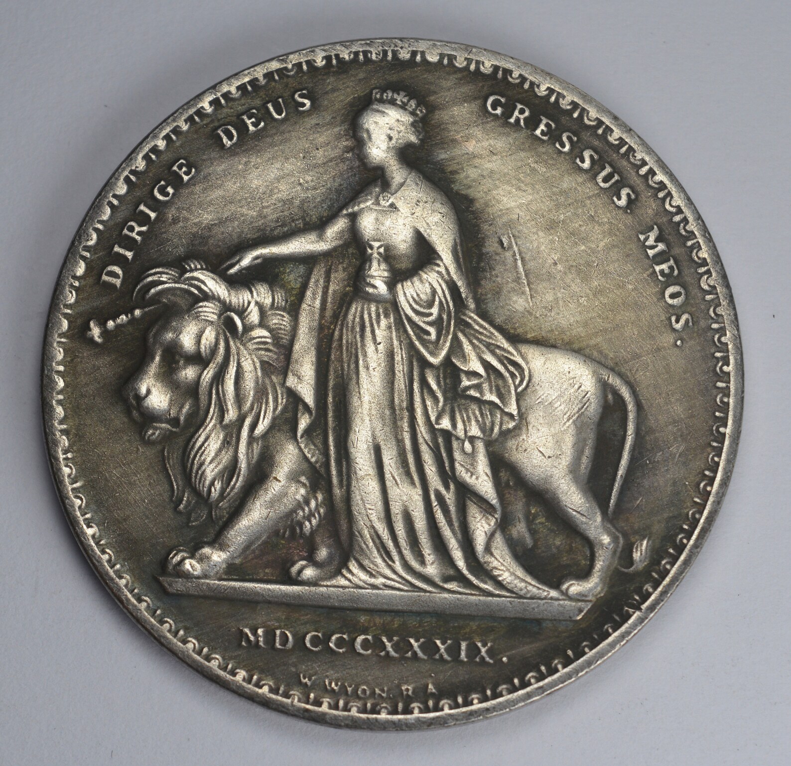 1839 Queen Victoria & Una and the Lion Coin. 999 Silver Plated | Etsy