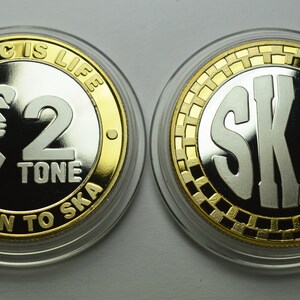SKA Music 2TONE 'dual Metal' Silver and 24ct Gold Commemorative Coin in ...