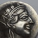 Ancient Greek Silver Athenian Tetradrachm Coin 450BC. Owl of Athena ...