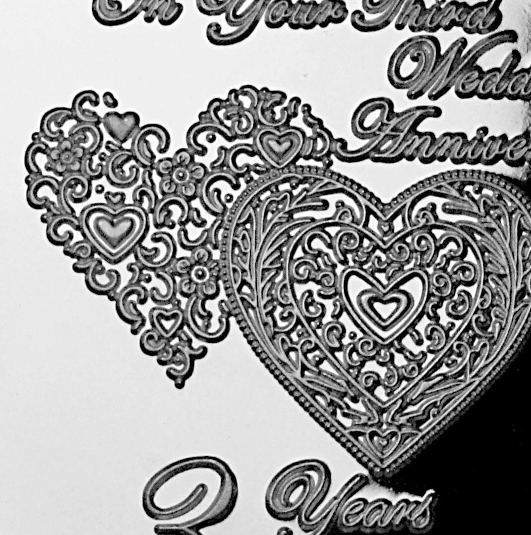 For You on YOUR 3rd WEDDING ANNIVERSARY Silver Commemorative. Gift ...