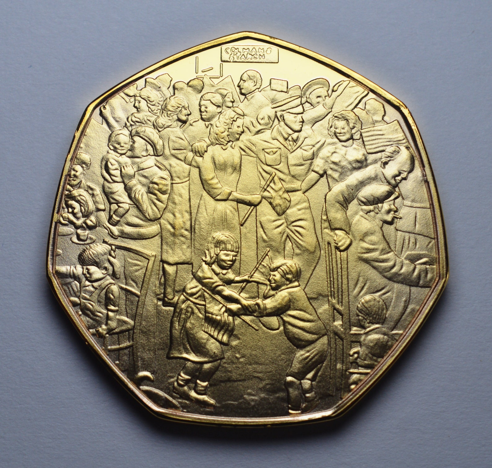 Pair of 24ct Gold WW2 Commemoratives in 50p Coin Display Case. VE-DAY ...