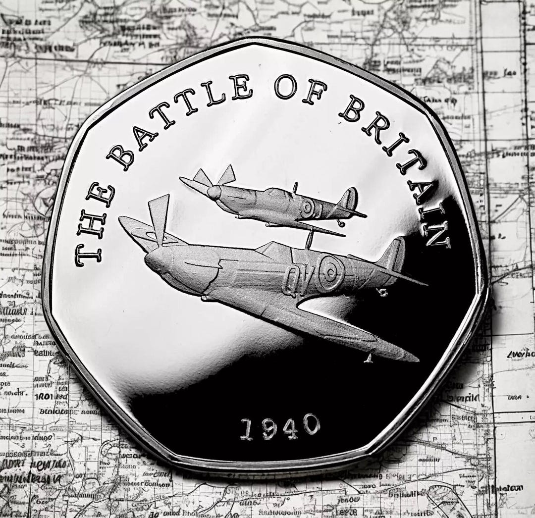 The Battle of Britain & Supermarine Spitfire Silver Commemorative. WW2 ...