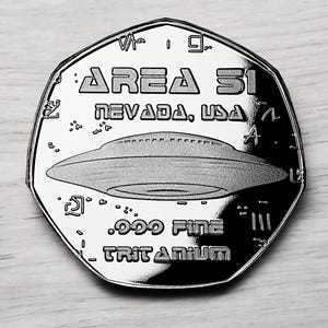 Extremely Rare .999 'TRITANIUM' Alien Coin/artefact in Capsule. Area 51 ...