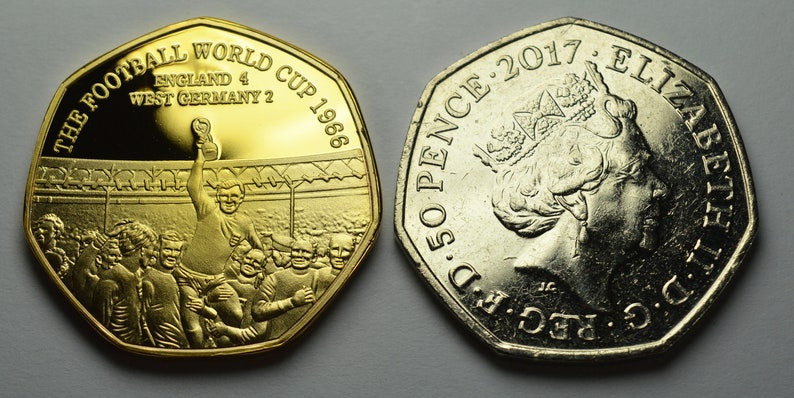 Football World Cup 1966 24ct Gold Commemorative. Bobby Moore, Charlton ...
