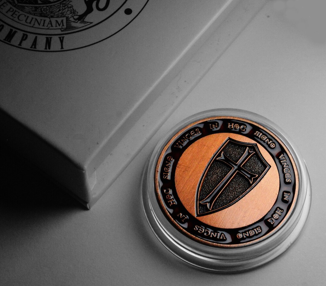 Masonic Knights Templar Antique Copper Commemorative Coin in Gift ...