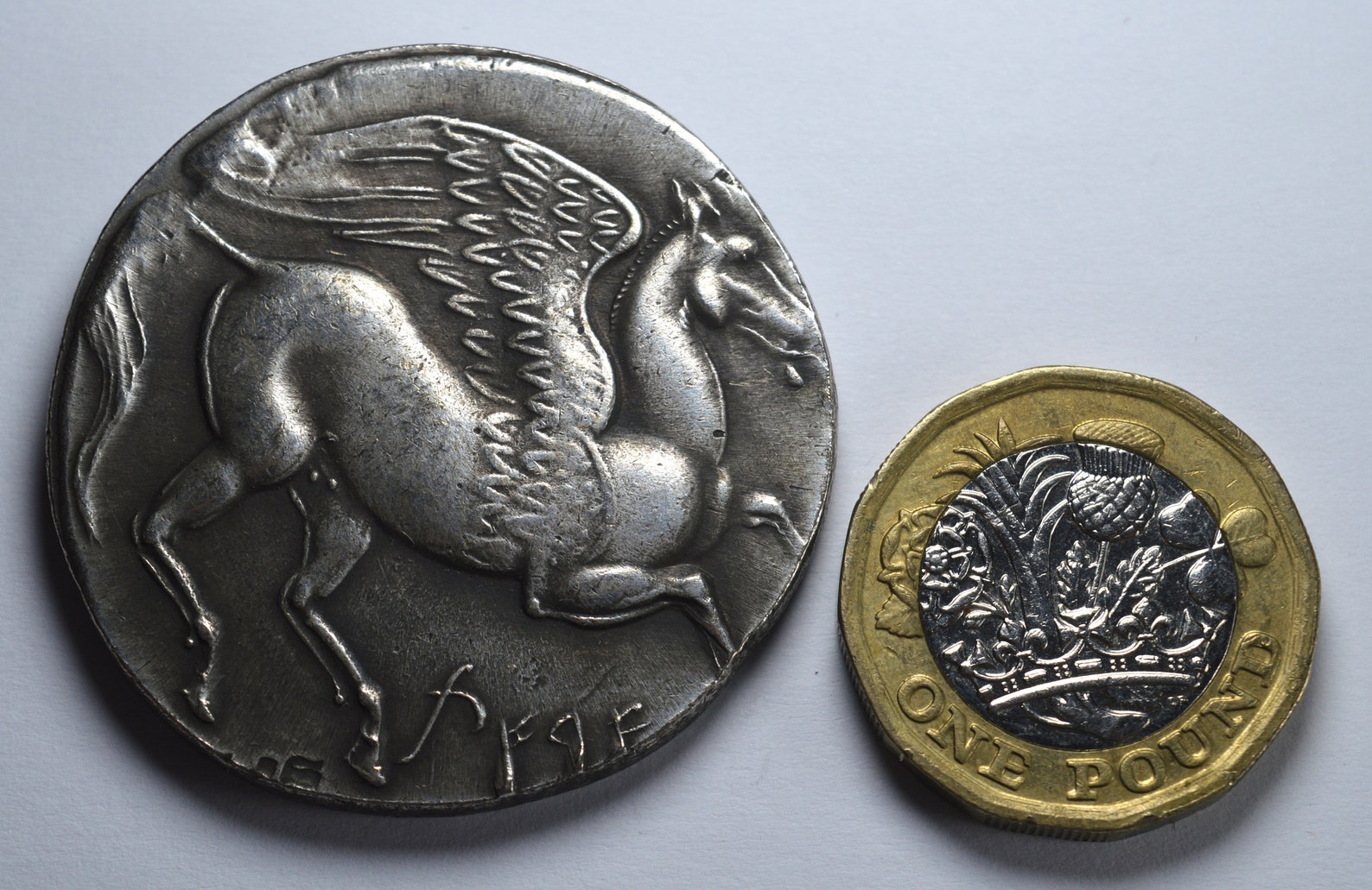 LARGE Carthaginian 5 Shekel Coin With Tanit and Pegasus. Greek - Etsy