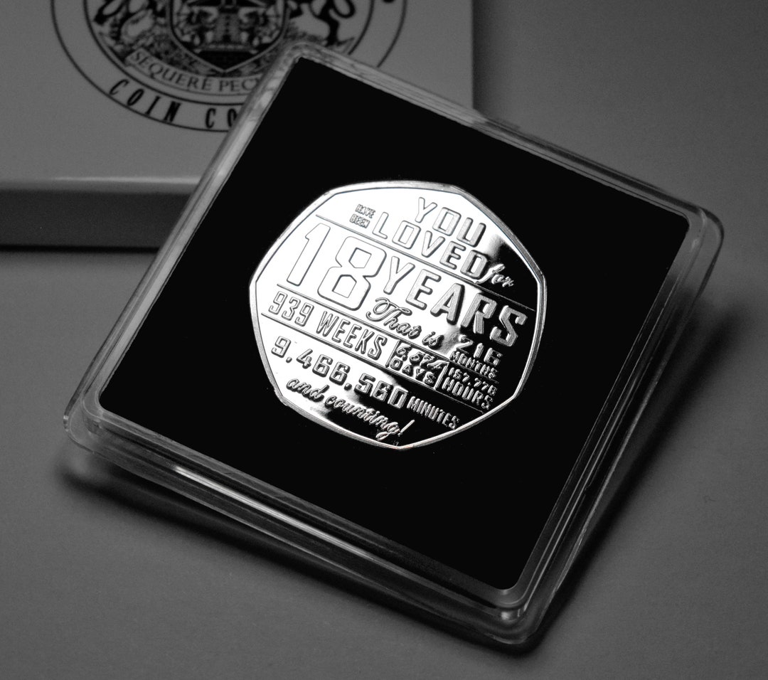 18th Birthday Silver Commemorative in Hard Gift Case. Gift/present ...