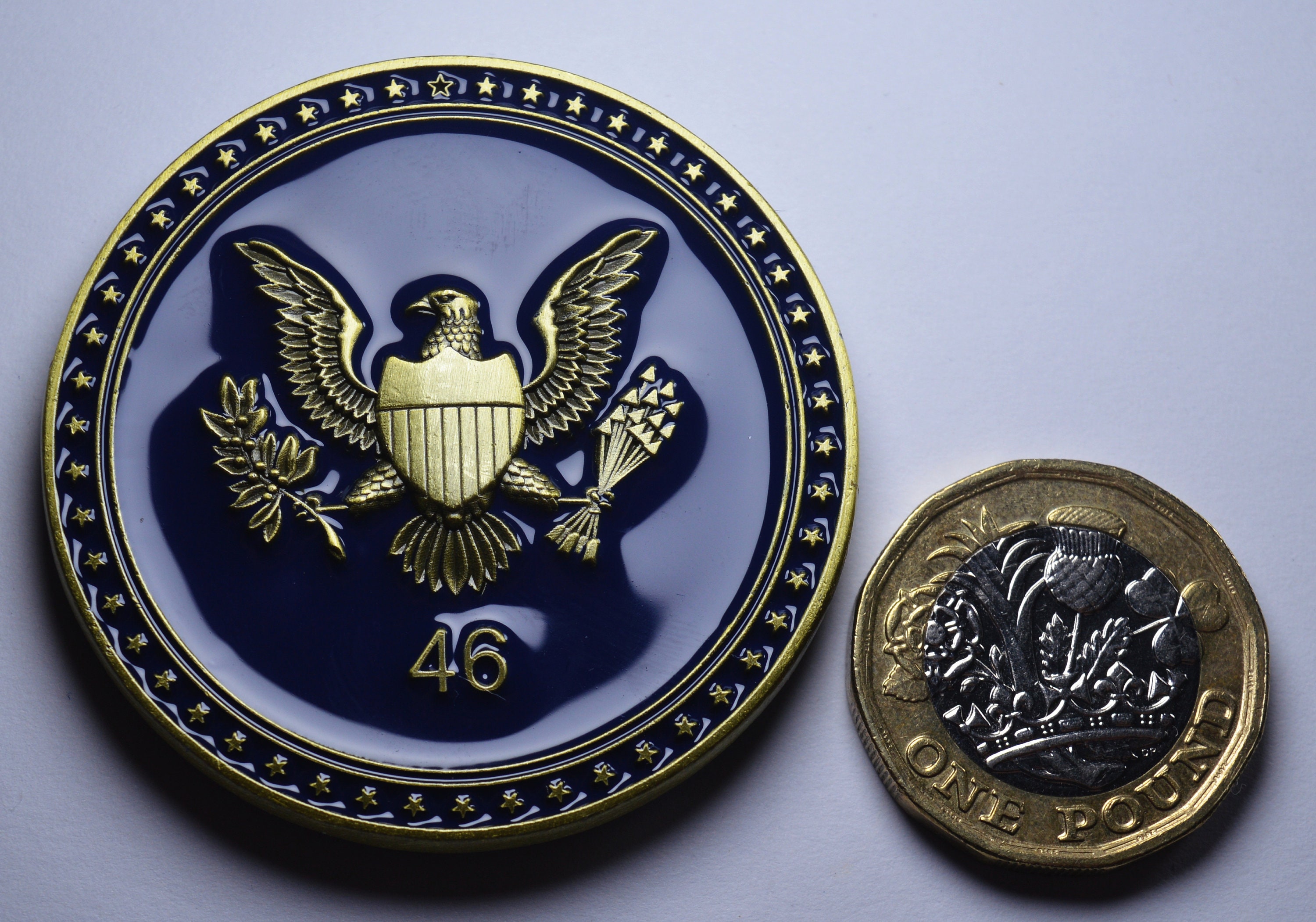 Joe Biden Kamala Harris Commemorative/challenge Coin. 24ct Gold, Enamel ...
