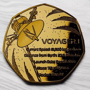 VOYAGER 1 SPACECRAFT 24ct Gold Commemorative. Capsule. Golden Record ...