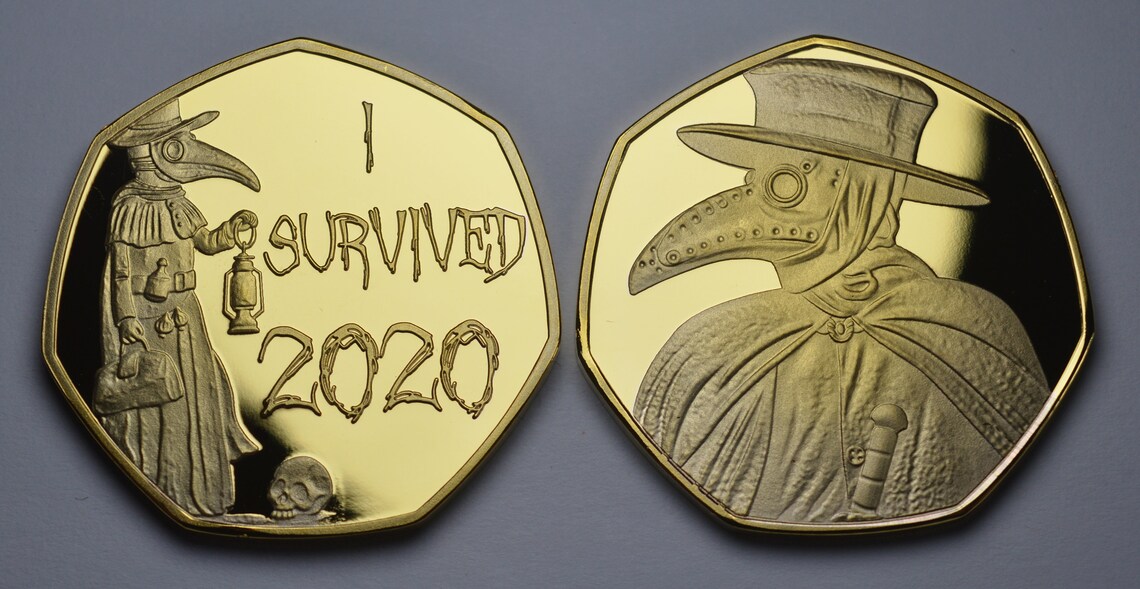 I SURVIVED 2020 24ct Gold Commemorative. Gift/present/novelty/memento ...