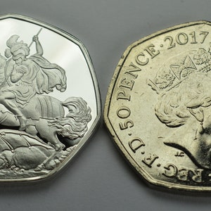 ST George and the Dragon Silver Commemorative. Patron Saint. for God ...
