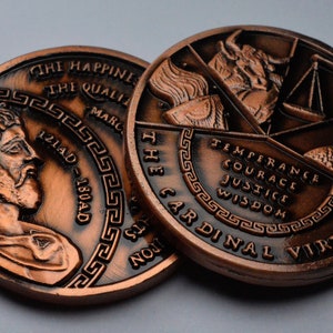 Marcus Aurelius Stoic/stoicism Commemorative Coin in Capsule. Copper ...