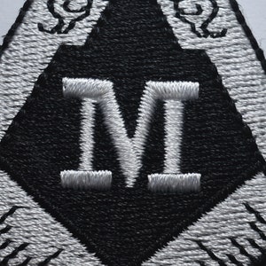 Pair of Large MASONIC Sew/iron on Embroidered Patches. Square ...