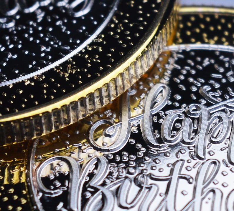 80th Birthday Dual Metal Silver & 24ct Gold Commemorative. - Etsy