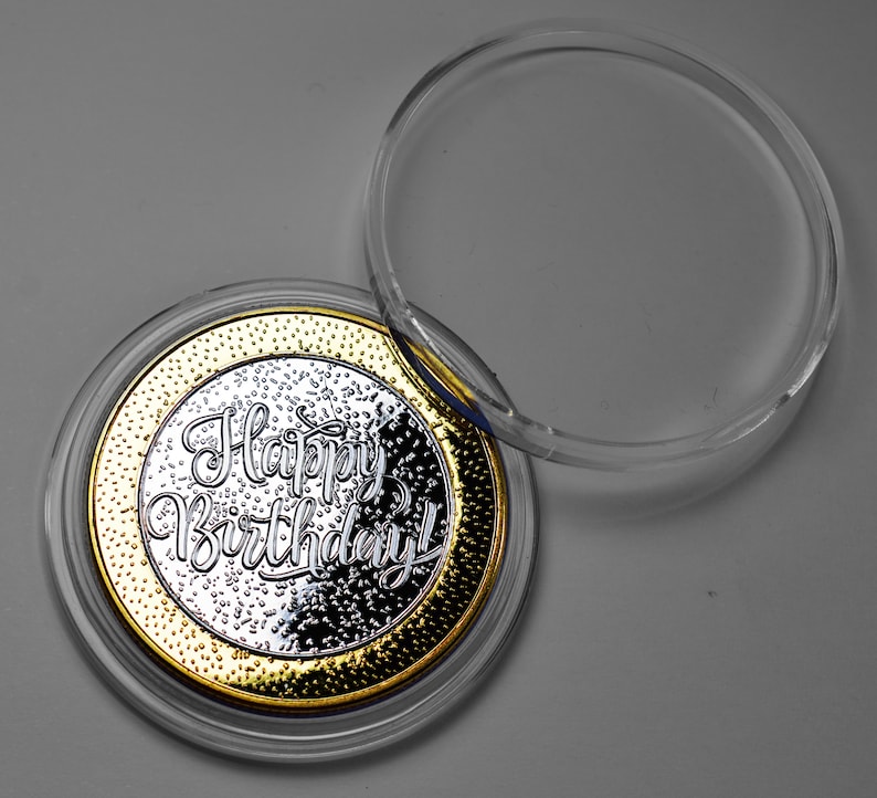 70th Birthday Dual Metal Silver & 24ct Gold Commemorative. - Etsy