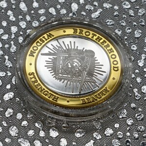 Masonic 'dual Metal' Silver and 24ct Gold Commemorative Coin ...
