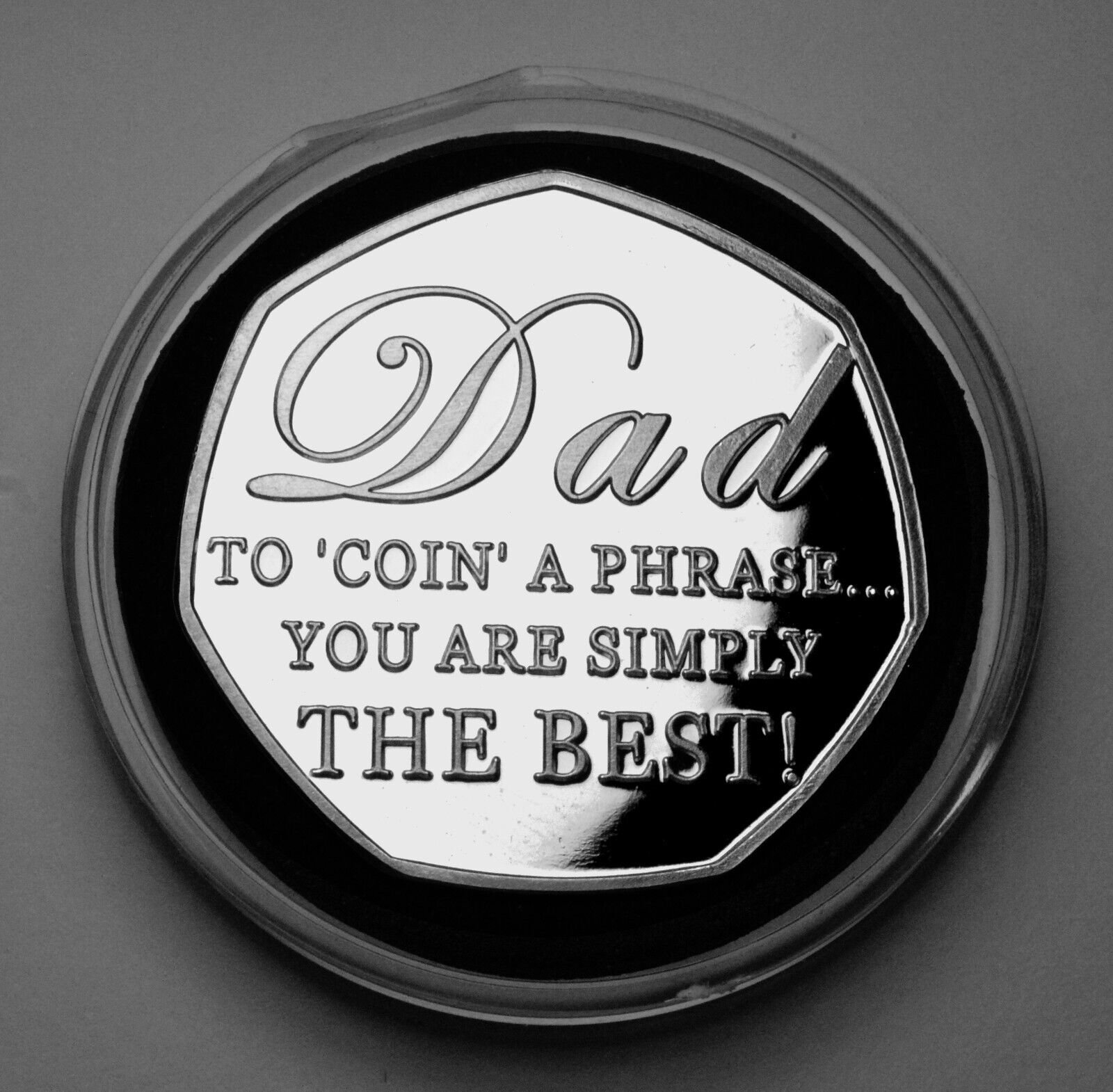 HAPPY FATHER'S DAY Silver Commemorative Coin in Capsule. Gift/present ...
