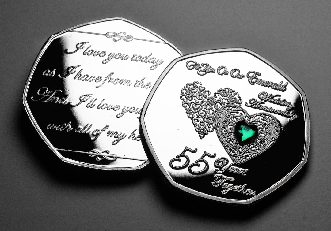 For You on Our 55th EMERALD WEDDING ANNIVERSARY Commemorative. Diamante ...