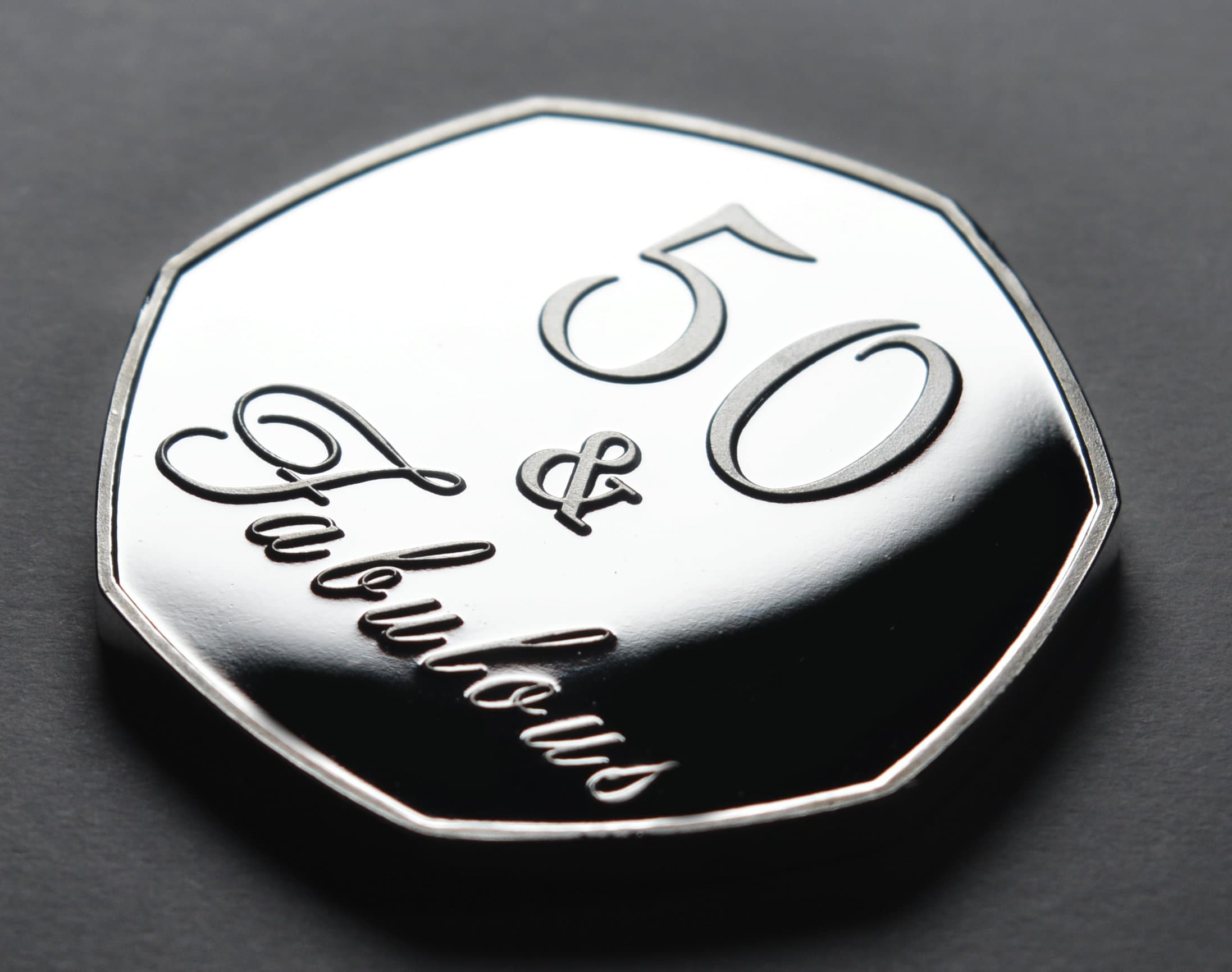 50th Birthday Silver Commemorative '50 & Fabulous' - Etsy Sweden