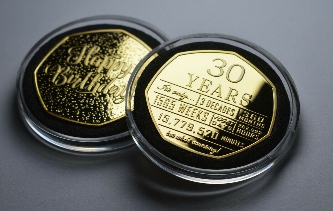 Brand New 30th Birthday 24ct Gold Commemorative in Capsule. Gift ...