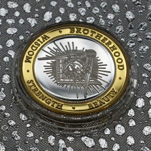 Masonic 'dual Metal' Silver and 24ct Gold Commemorative Coin ...