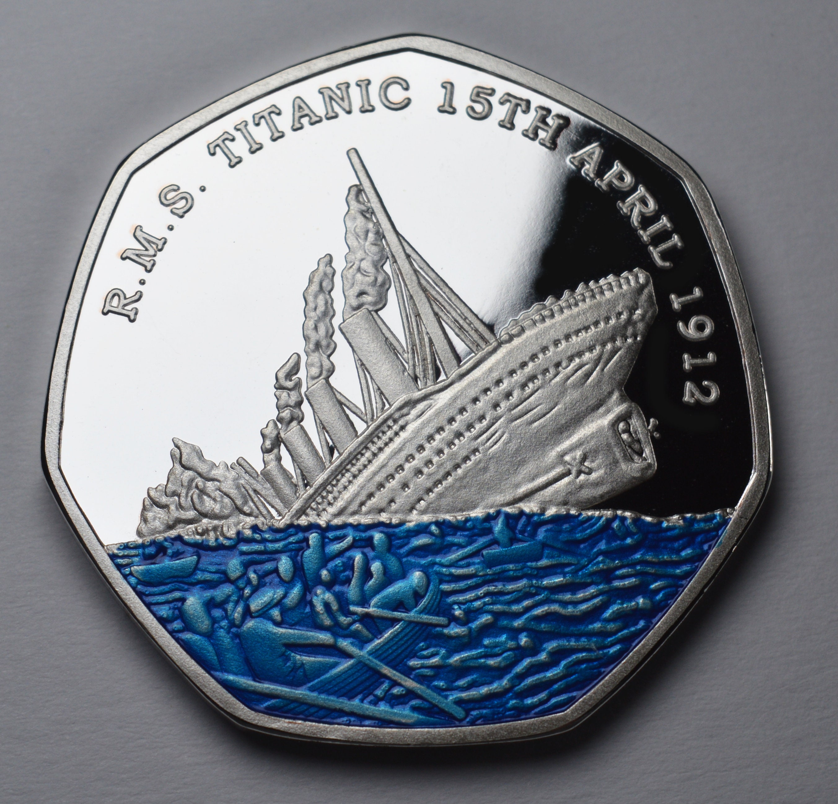 Pair of RMS Titanic Silver & 24ct Gold Commemoratives. 50p - Etsy UK