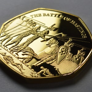The Battle of Hastings 24ct Gold Commemorative. Bayeux Tapestry, Norman ...