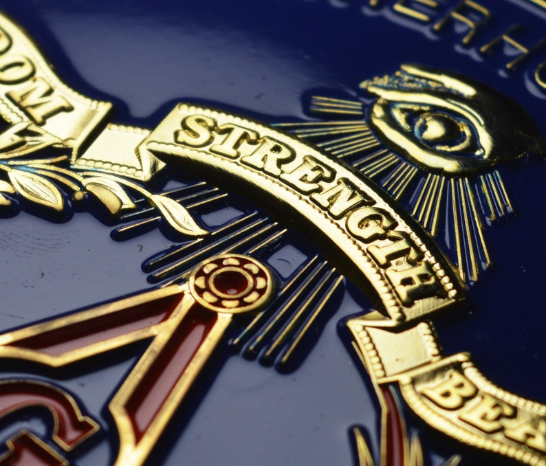 Large Enamelled MASONIC Car Emblem/decoration/badge/decal. Square ...