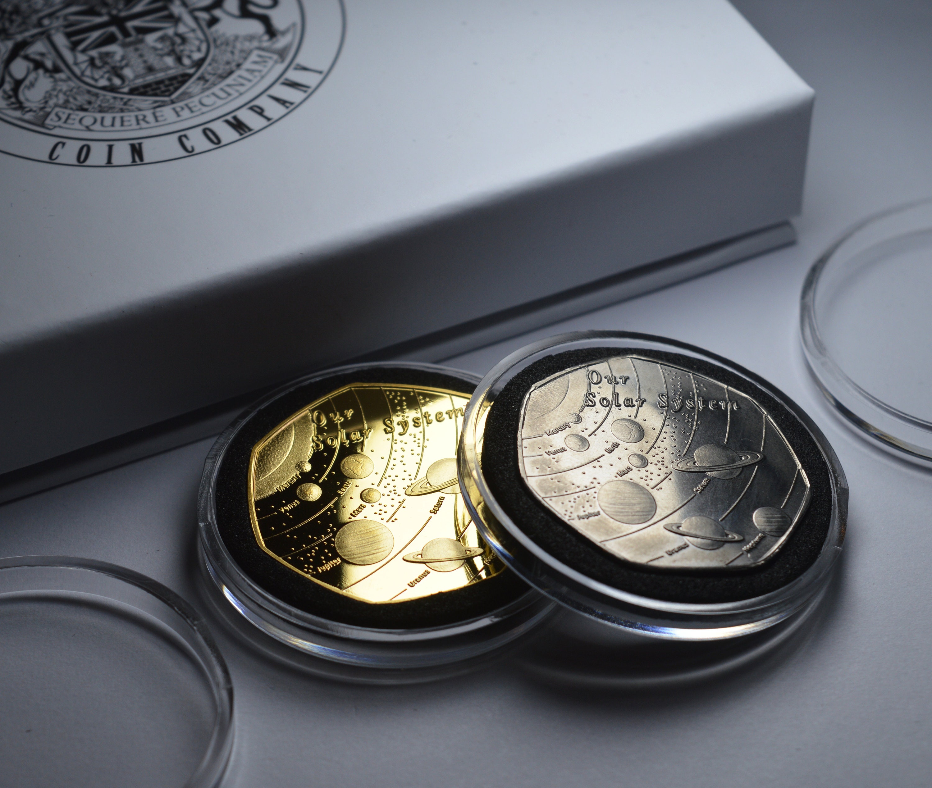 Pair of SOLAR SYSTEM 24ct Gold & Pure Titanium Commemoratives - Etsy UK