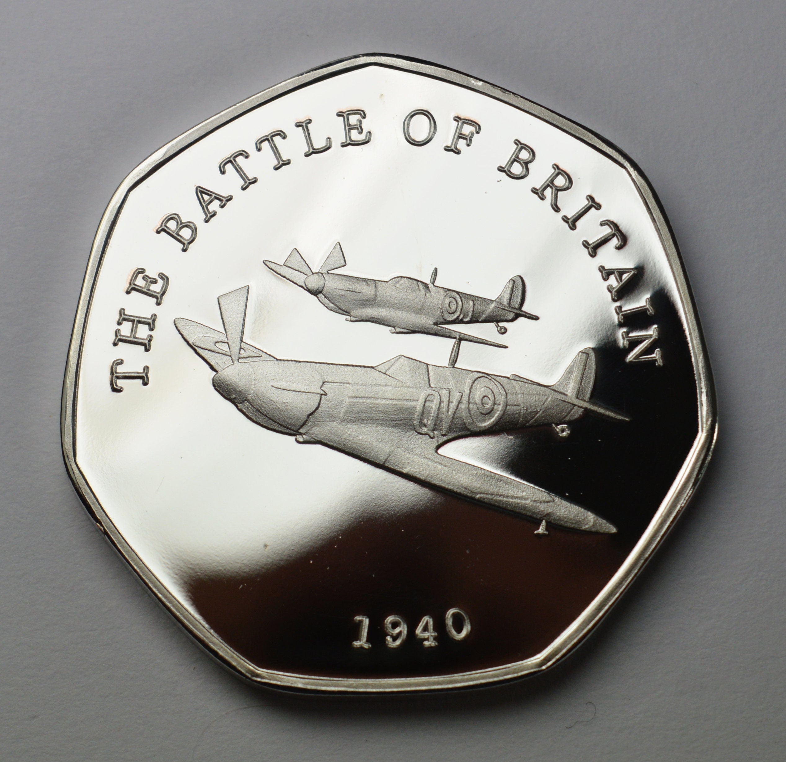 Pair of WW2 Commemoratives in 50p Coin Display Case. VE-DAY & the ...