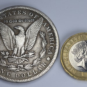 1899 Morgan Silver Dollar. Anubis/egyptian. Carved/hobo Coin. 38mm 23g ...