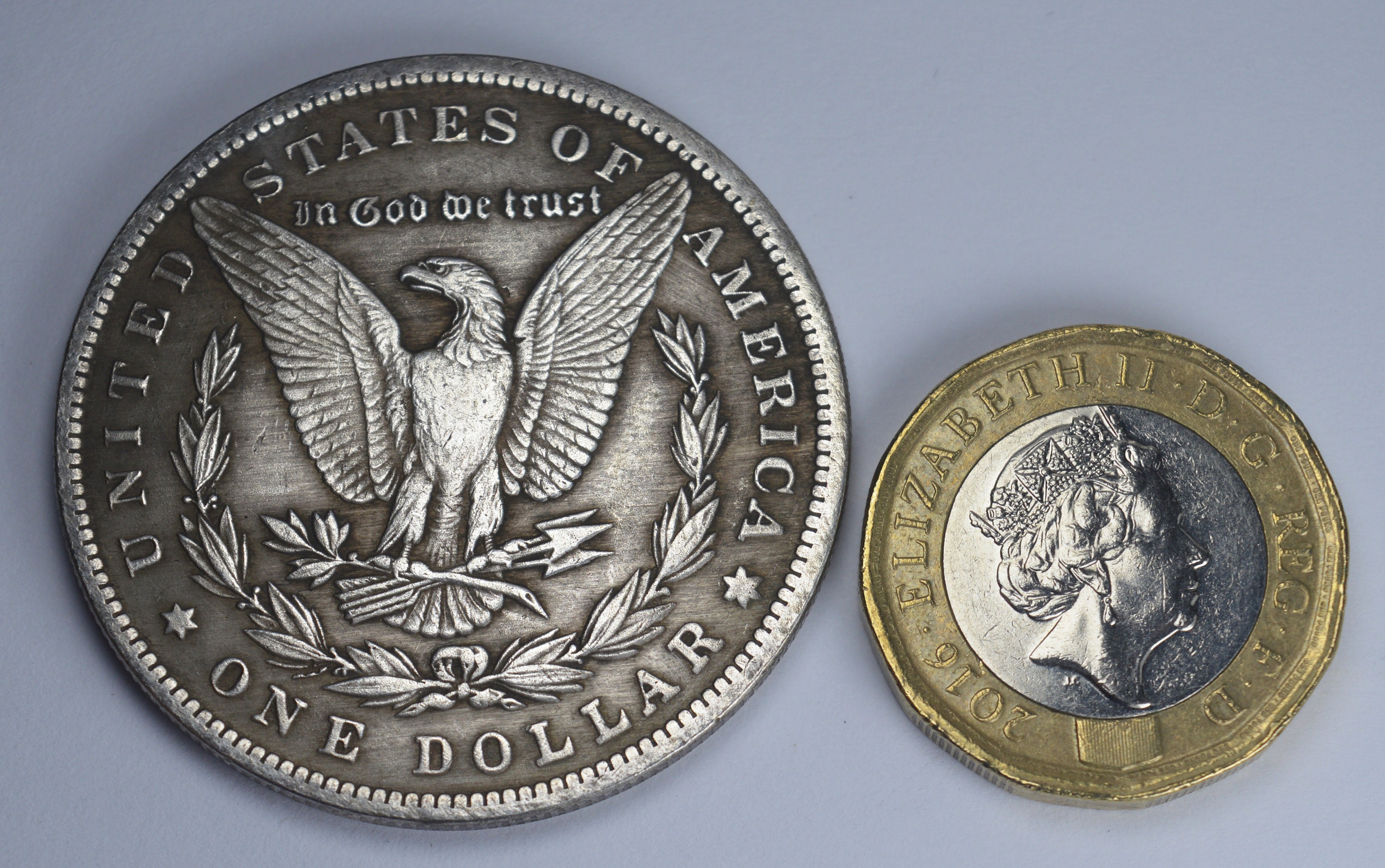 1899 Morgan Silver Dollar. Anubis/egyptian. Carved/hobo Coin. 38mm 23g ...