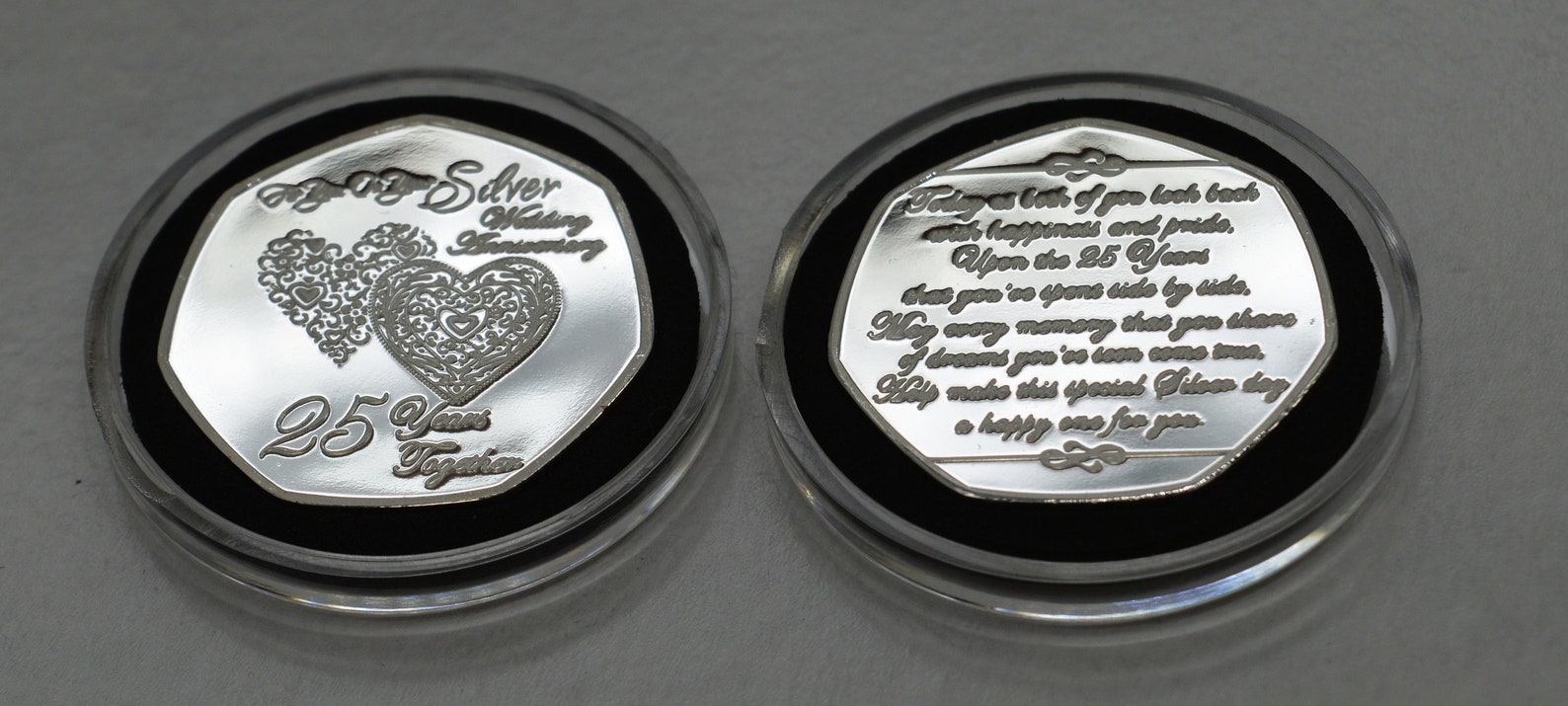 25th SILVER WEDDING ANNIVERSARY Silver Commemorative in - Etsy