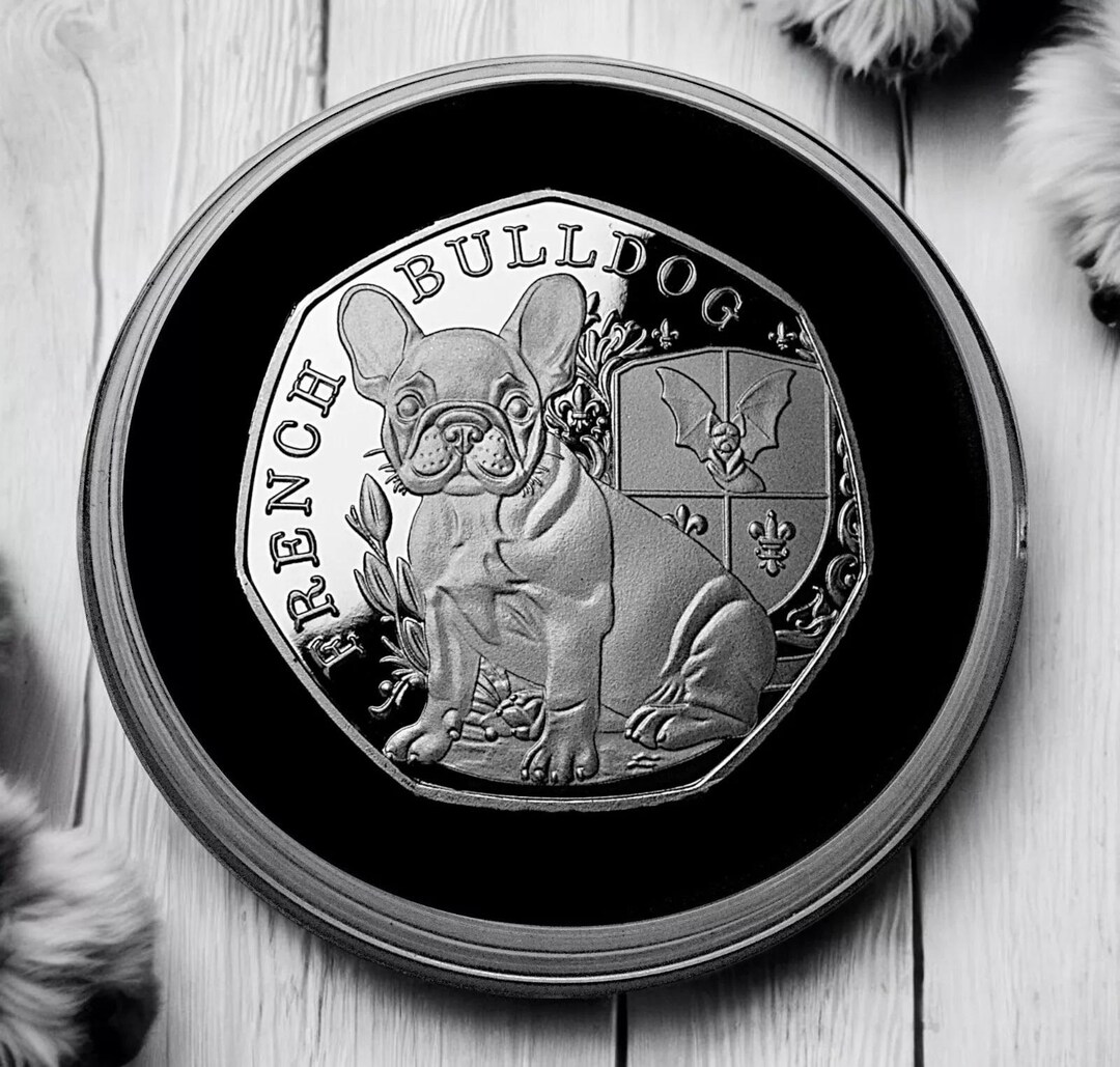 Brand New French Bulldog Silver Commemorative Coin in Capsule. Frenchie ...