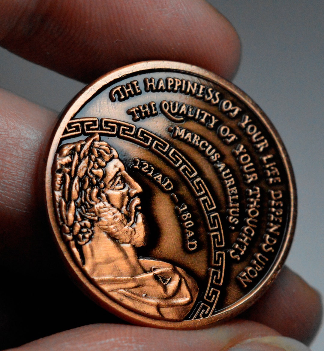 Marcus Aurelius Stoic/stoicism Commemorative Coin in Capsule. Copper ...