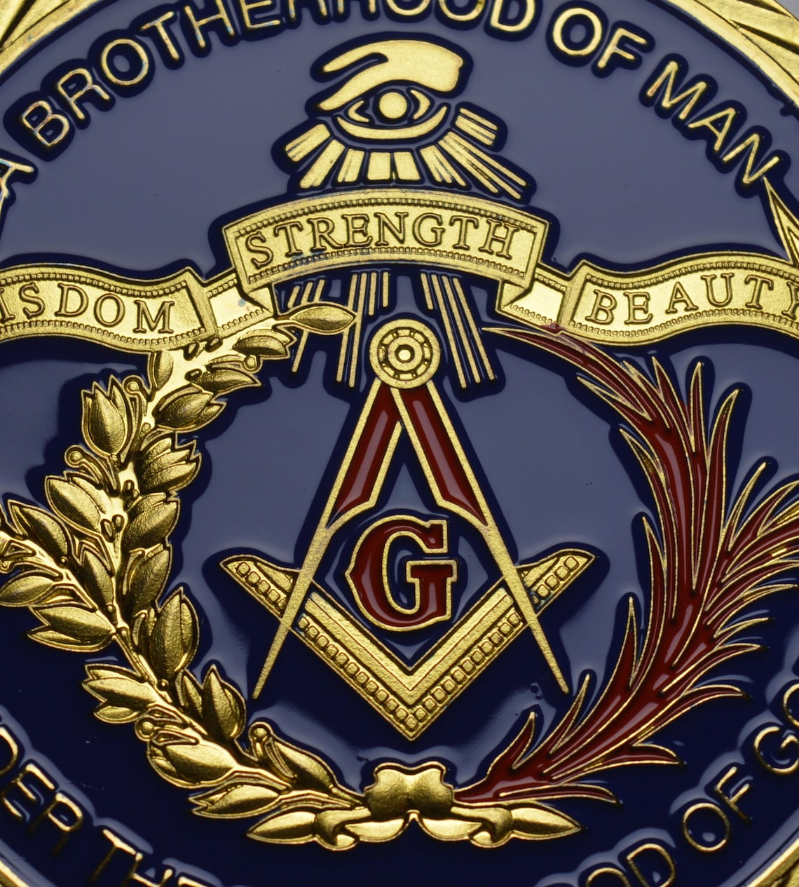 MASONIC Commemorative/challenge Coin in Capsule. 24ct Gold, Enamel ...