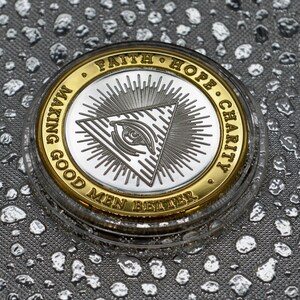 Masonic 'dual Metal' Silver and 24ct Gold Commemorative Coin in Gift ...