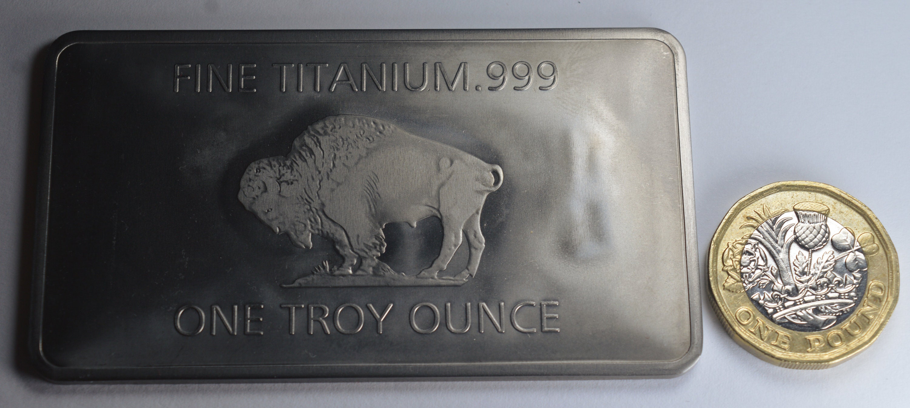 Fine/pure .999 TITANIUM Bar. One Troy Ounce 32g. Buffalo/usa Investment ...