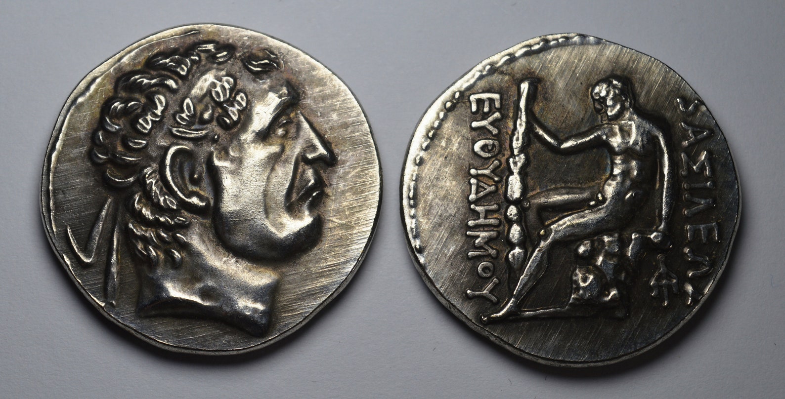 Ancient Greek Greco-Bactrian Coin 200BC. Euthydemus I with | Etsy