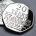 20th Birthday Silver Commemorative. Gift/present Congratulations/party ...