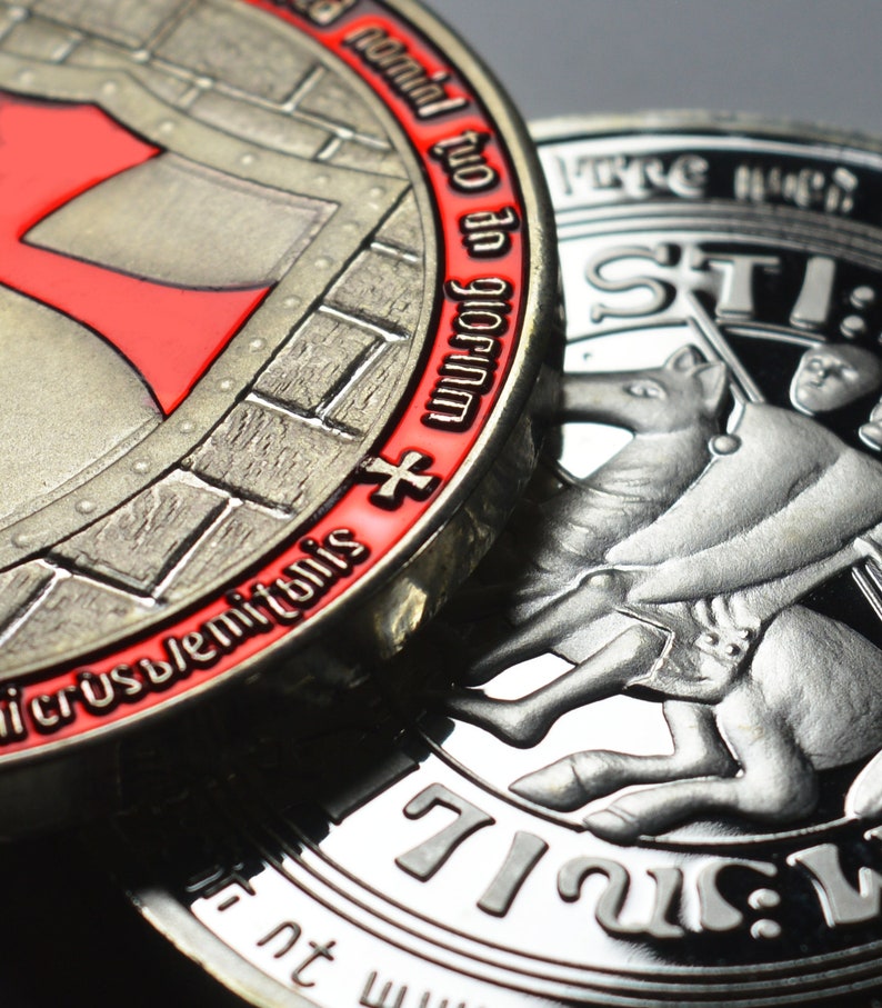 Pair of Large Masonic Knights Templar .999 Silver Coins With - Etsy