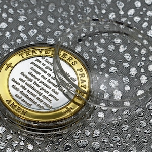 St Christopher Protect Us 'dual Metal' Silver and 24ct Gold ...