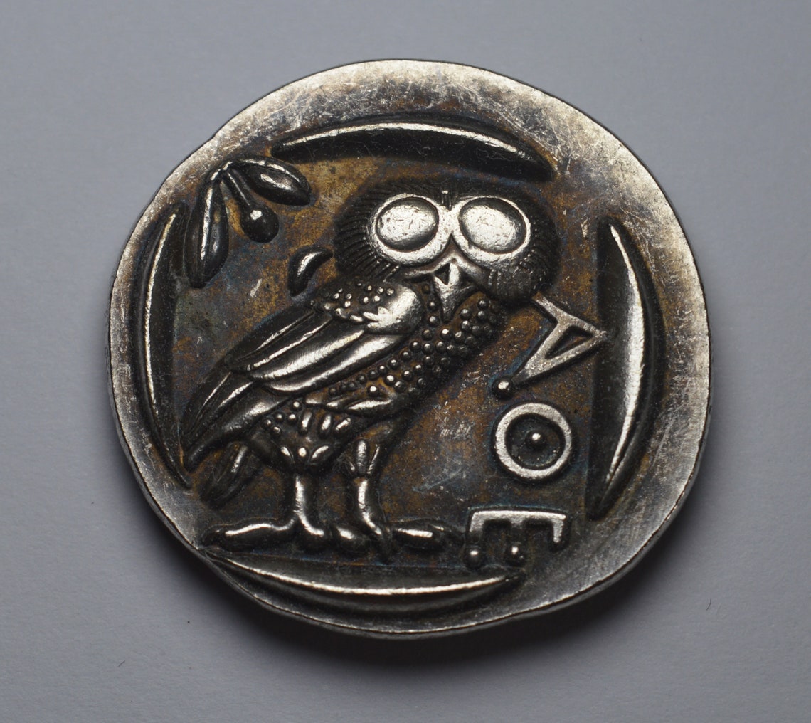 Ancient Greek Silver Athenian Tetradrachm Coin 450BC. Owl of | Etsy