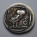 Ancient Greek Silver Athenian Tetradrachm Coin 450BC. Owl of Athena ...