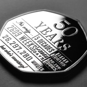 50th Birthday Silver Commemorative in Gift/presentation Case. Gift ...