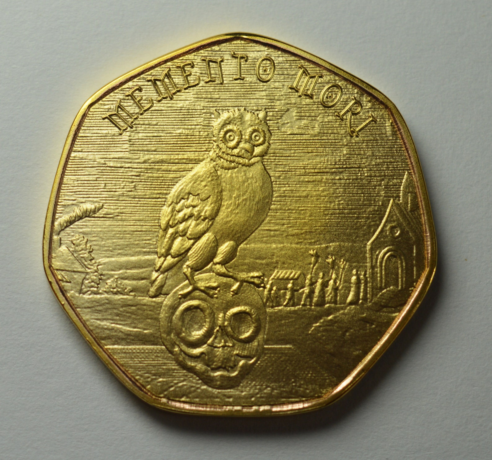 Pair of Memento Mori Silver and 24ct Gold Reminder Coins in Capsules ...