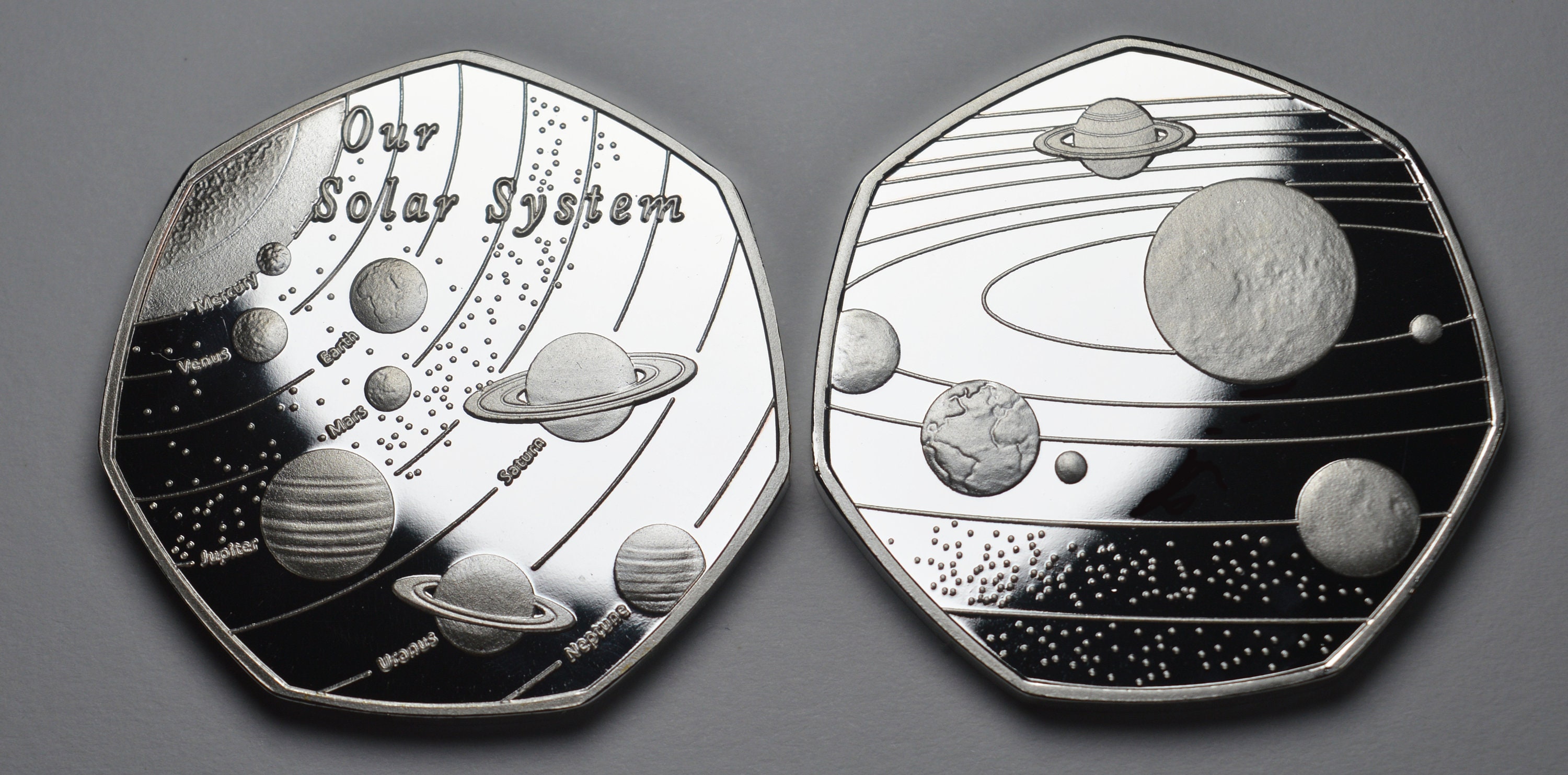 OUR SOLAR SYSTEM .999 Silver Commemorative in Capsule. | Etsy
