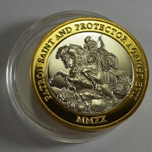 St George and the Dragon 'dual Metal' Silver and 24ct Gold ...